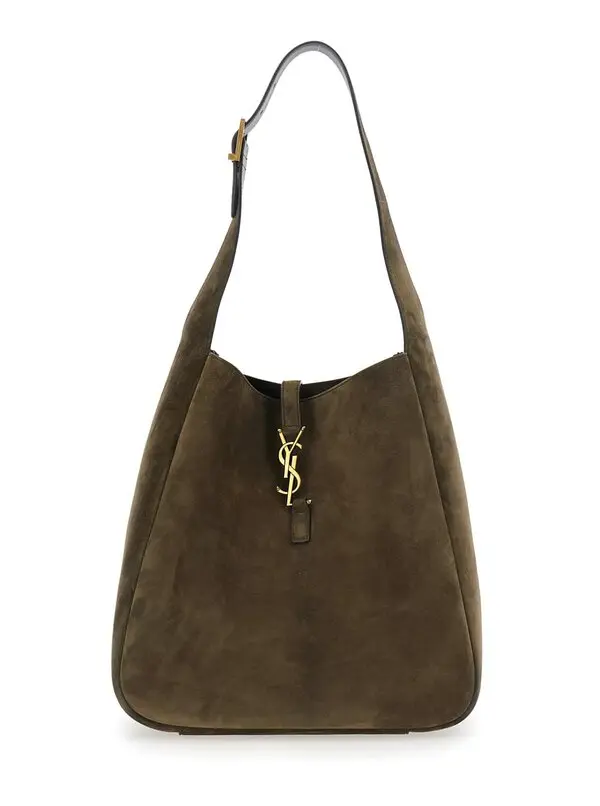Saint Laurent Le 5 A 7 Suede Shoulder Bag With Triomphe Plaque - Multicolor