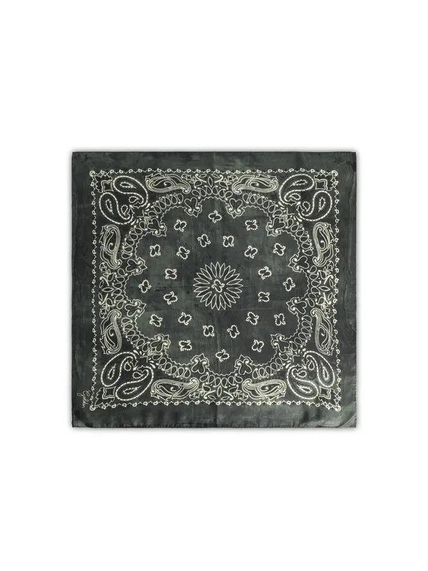 GOLDEN GOOSE Silk Paisley Scarf - Green