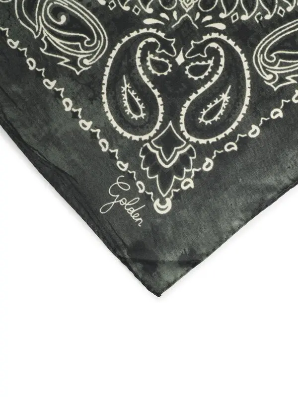 GOLDEN GOOSE Silk Paisley Scarf