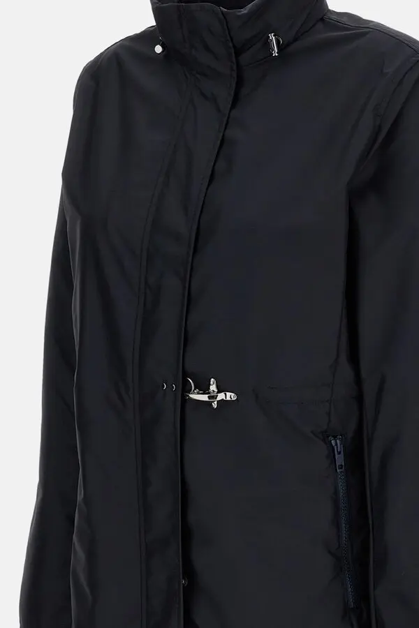 FAY Virginia Technical Poplin Overcoat - Multicolor
