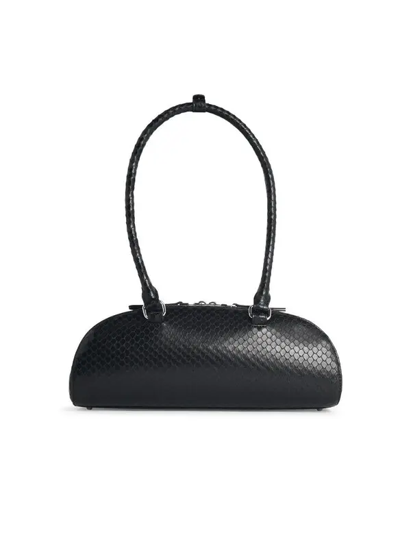 DIESEL® 1dr Dome-bowling Leather Bag - Black