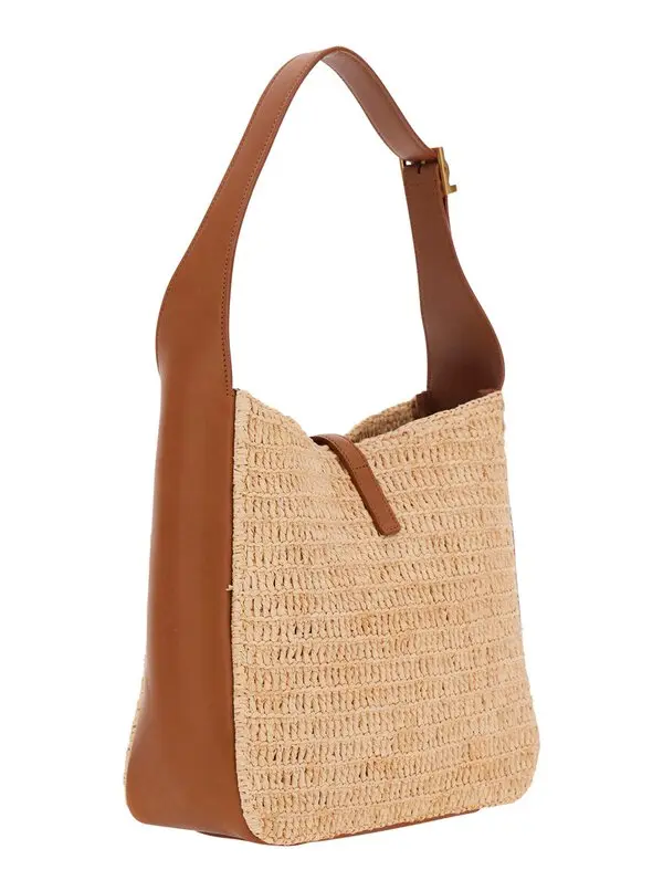Saint Laurent Le 5 À 7 Raffia Shoulder Bag - Multicolor