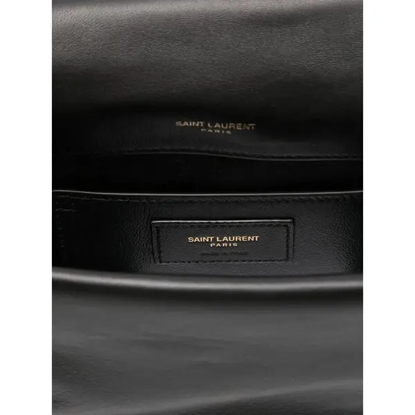 Saint Laurent Quilted Lamb Leather Satchel Bag With Chain Strap