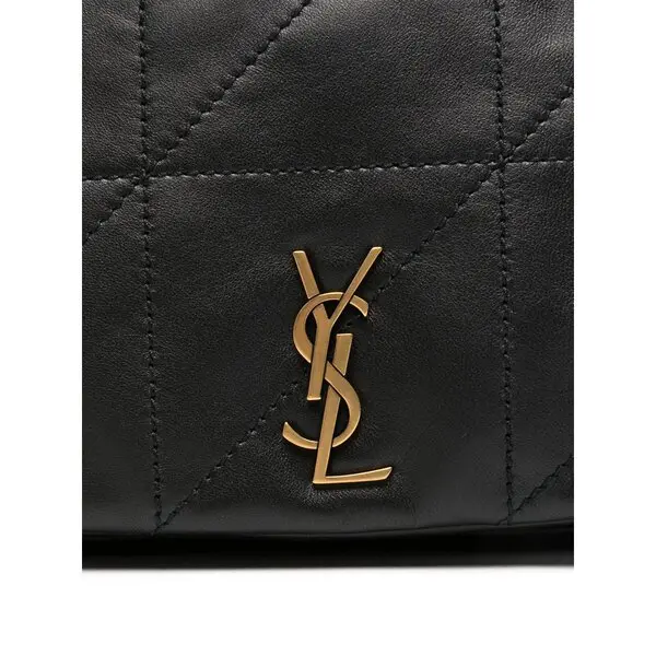 Saint Laurent Quilted Lamb Leather Satchel Bag With Chain Strap