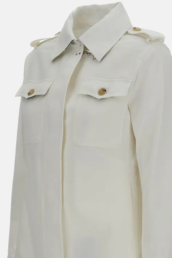 FAY Shirt Jacket In Stretch Cotton Drill - Multicolor