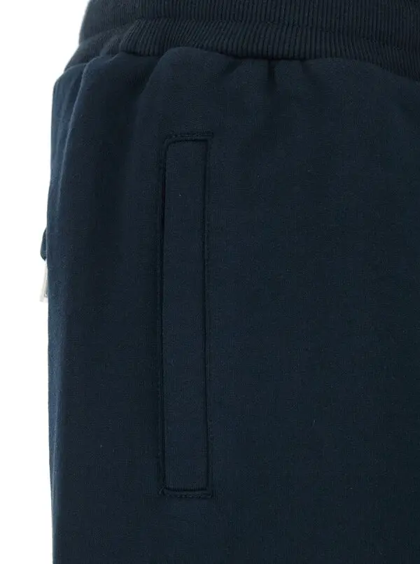 Dolce & Gabbana Blue Cotton Bermuda Shorts With Logo Detail - Multicolor