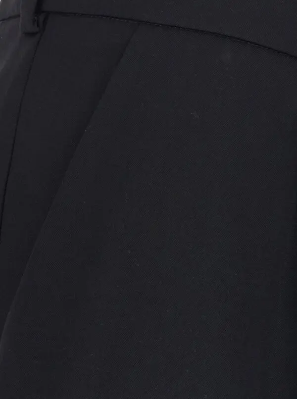 Balenciaga Black Wool Straight-leg Pleated Pants - Multicolor