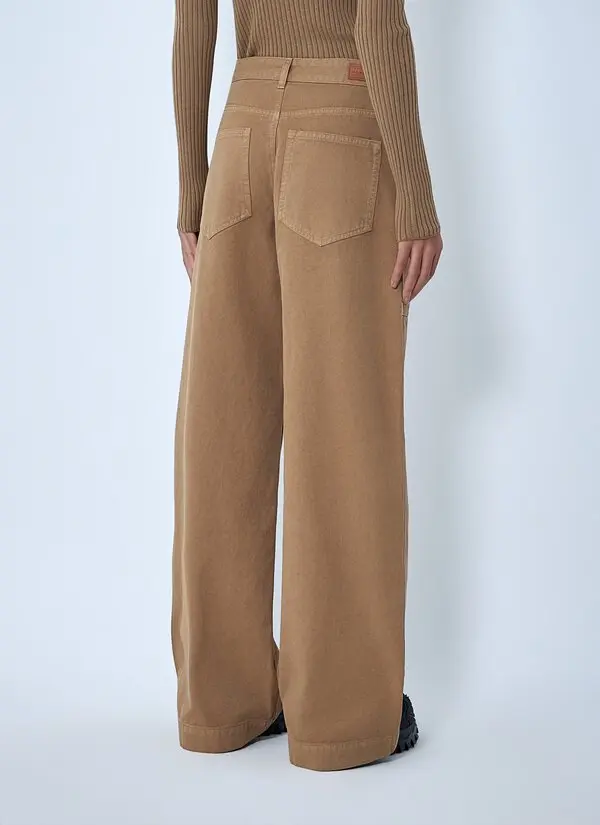 Moncler Wide-leg Cargo Pants With Oversized Patch Pockets - Brown