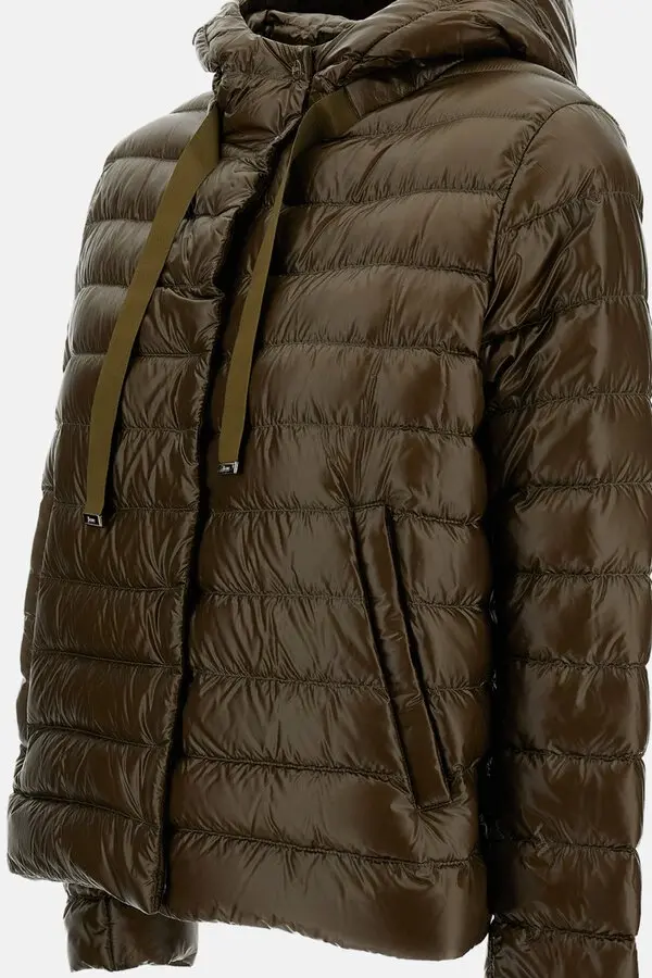 Herno Ultralight Nylon Quilted Down Jacket With Drawstring Hood - Multicolor