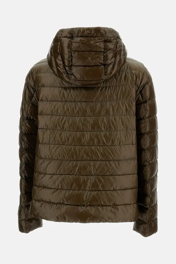 Herno Ultralight Nylon Quilted Down Jacket With Drawstring Hood - Multicolor