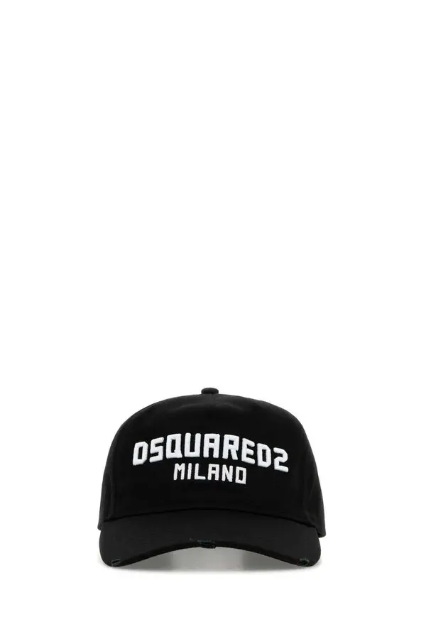 Dsquared2 Cotton Baseball Cap - Black