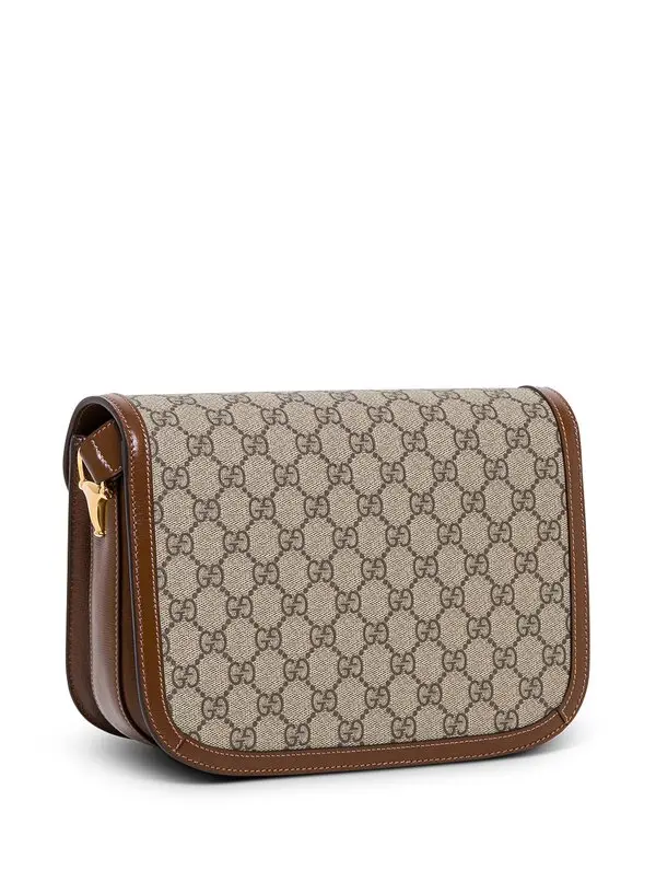 Gucci Horsebit Shoulder Bag With Leather Details - Multicolor