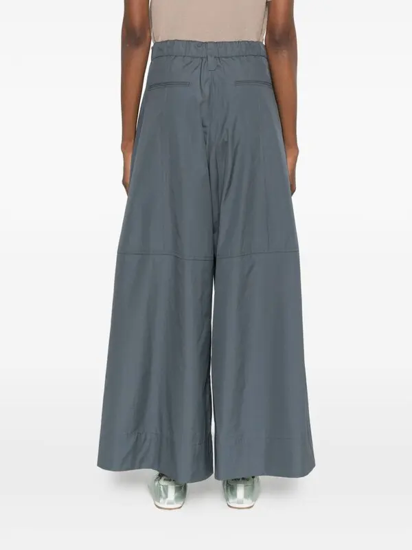 Max Mara Wide Leg Cotton Trousers - Multicolor