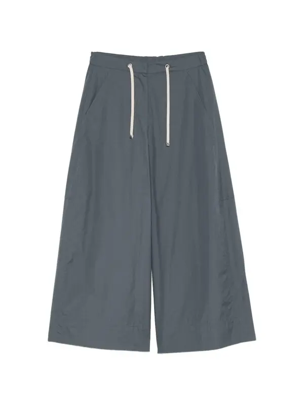 Max Mara Wide Leg Cotton Trousers - Multicolor
