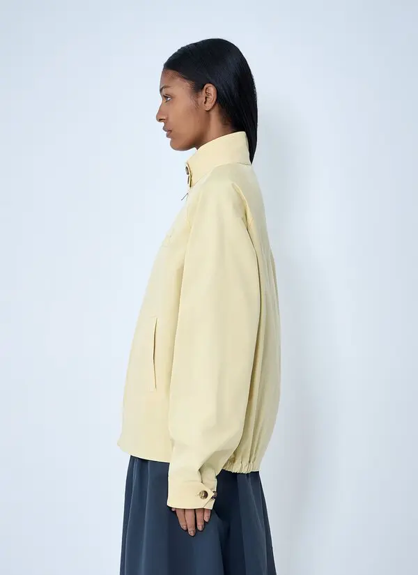 Miu Miu High-neck Zip Jacket In Cotton - Multicolor