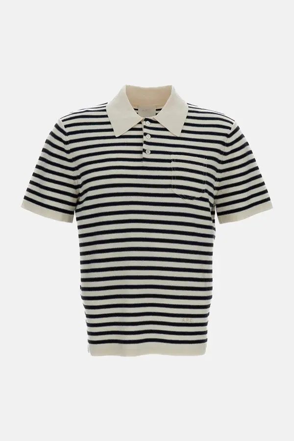 A.p.c. Eliot Striped Polo Shirt