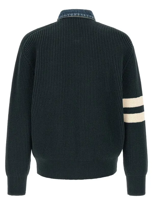Dsquared2 Denim Mix Knit Cardigan