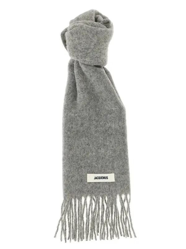 Jacquemus L'echarpe Carro' Scarf - Gray