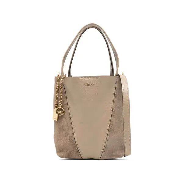 Chloé Mini Bag With Chain Detail - Cream