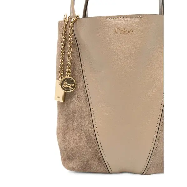 Chloé Mini Bag With Chain Detail - Cream