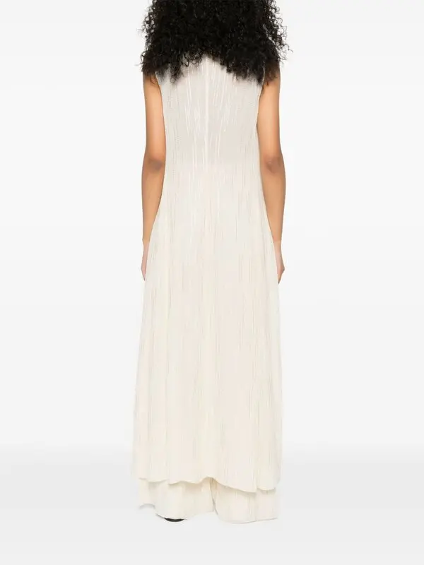 FORTE_FORTE Crystal Embellished Sleeveless Long Vest - Multicolor