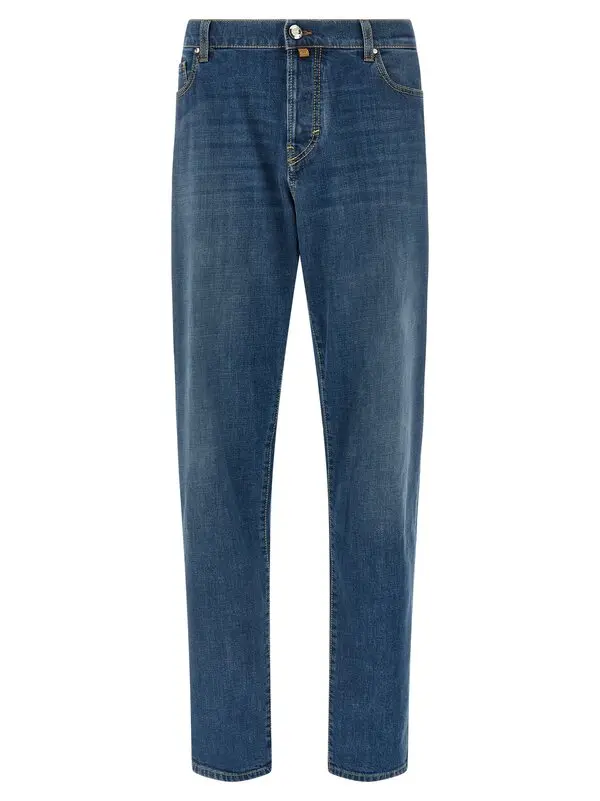 Jacob Cohen Edo Stone-washed Straight Leg Jeans - Blue