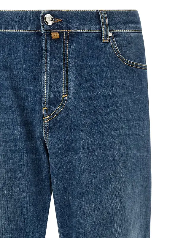 Jacob Cohen Edo Stone-washed Straight Leg Jeans - Blue