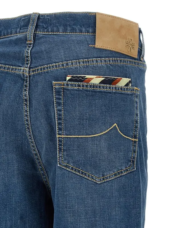Jacob Cohen Edo Stone-washed Straight Leg Jeans - Blue