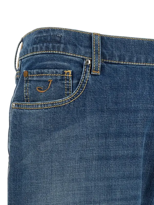 Jacob Cohen Edo Stone-washed Straight Leg Jeans - Blue