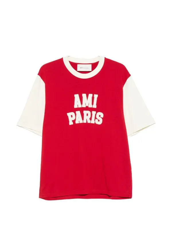 AMI Paris Logo Cotton T-shirt - Multicolor