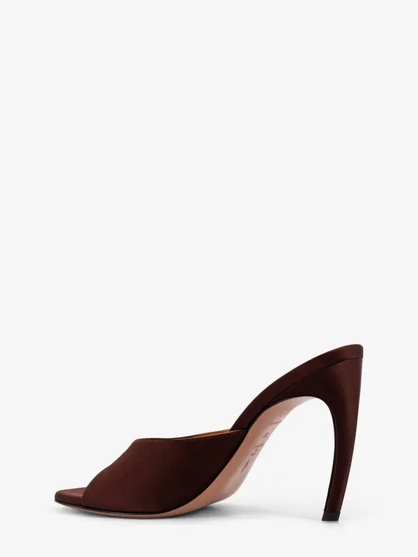 Attico Betta Satin Sandals - Brown