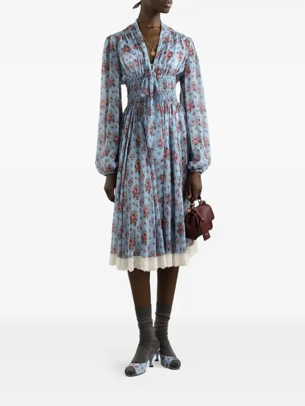 Dolce & Gabbana Floral Silk Dress
