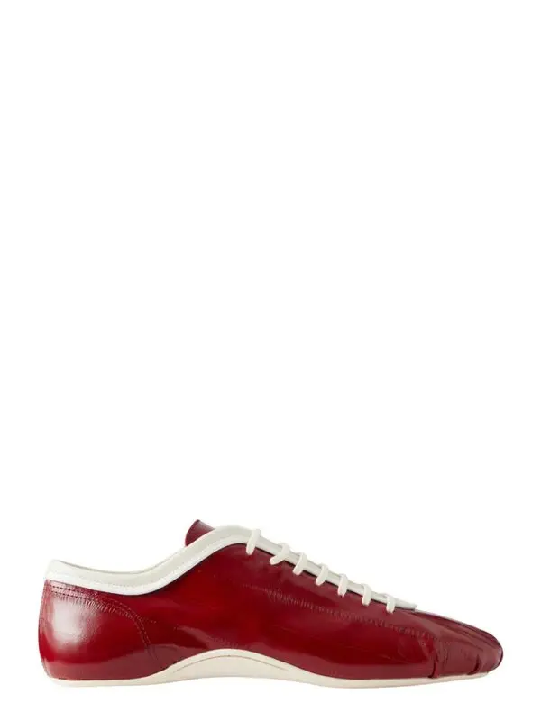 Dries Van Noten Leather Lace-up Shoes - Red