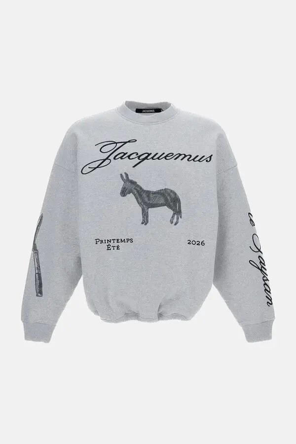 Jacquemus Le Sweatshirt Ane Embroidered Crewneck Sweatshirt