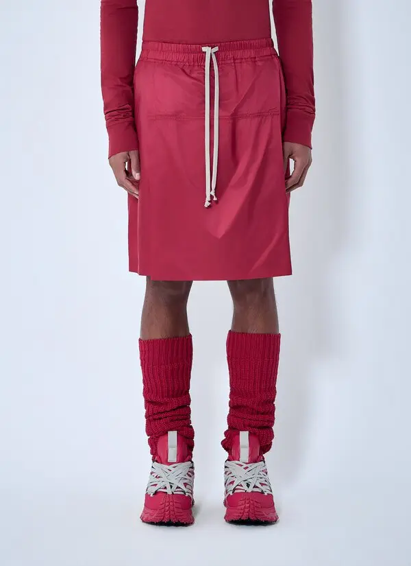 Moncler Drawstring Midi Kilt Shorts - Red