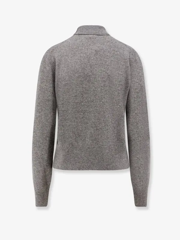 TOTEME Cashmere Turtleneck Sweater With Side Slits - Multicolor