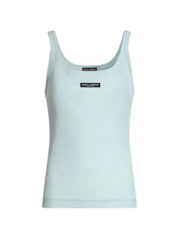 Dolce & Gabbana Ribbed Tank Top - Blue