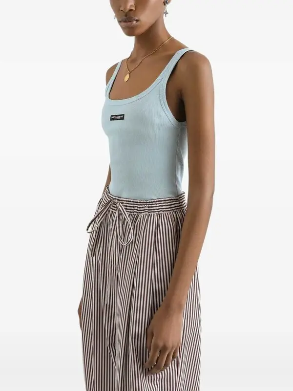 Dolce & Gabbana Ribbed Tank Top - Blue