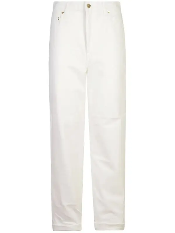 GOLDEN GOOSE High-waisted Cotton Trousers - Multicolor