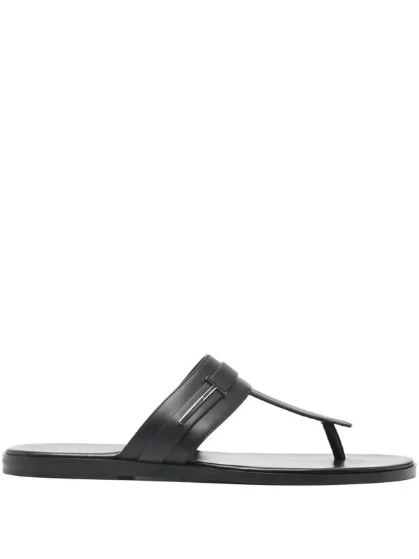 TOM FORD Smooth Leather T-sandals - Black