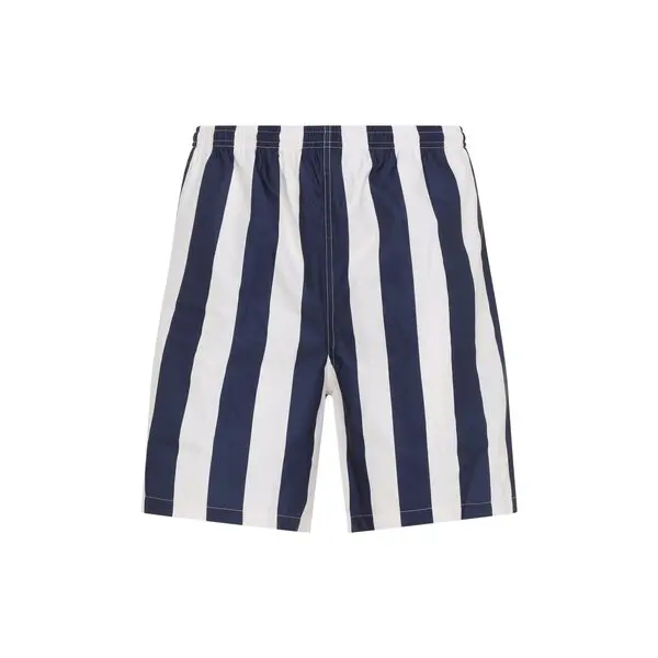 Ami Long Stripes Swim Shorts - White