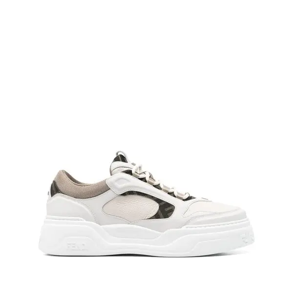 Fendi Low-top Sneakers With Ff Motif - White