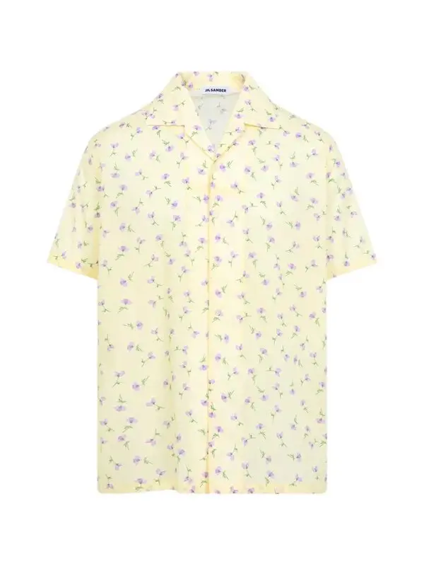 JIL SANDER Short-sleeved Shirt With Floral Print