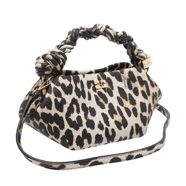 GANNI Mini Leopard Print Bag