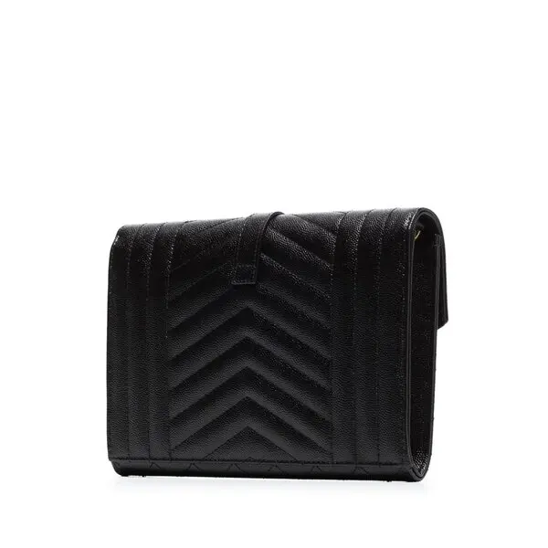 Saint Laurent Leather Matelassé Clutch Bag