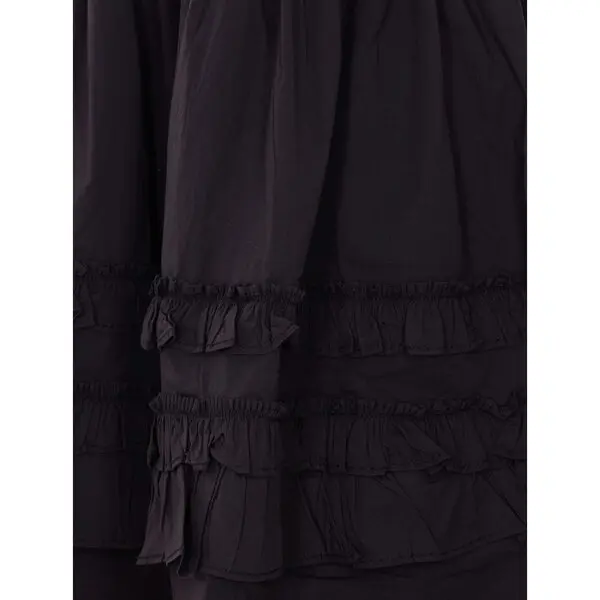 GANNI Mini Frill Dress - Black