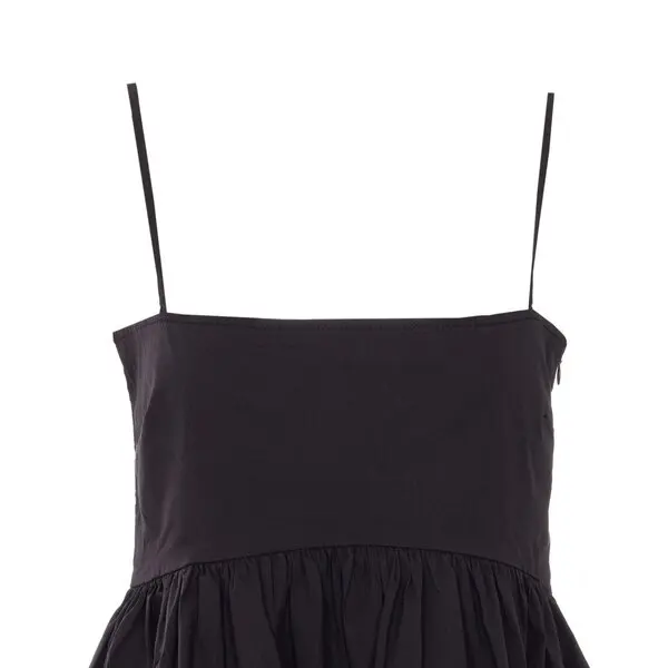 GANNI Mini Frill Dress - Black