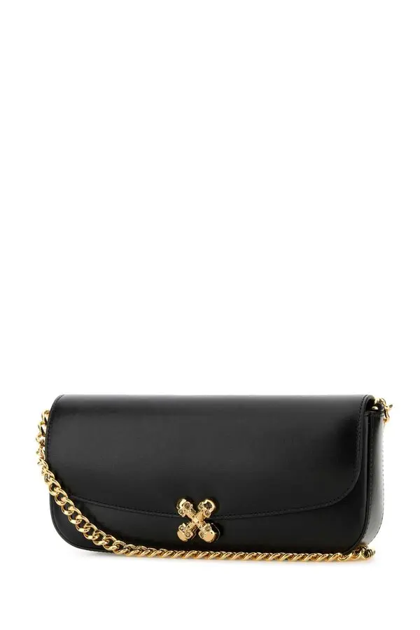 Alexander McQueen Leather Skull Flower Crossbody Bag