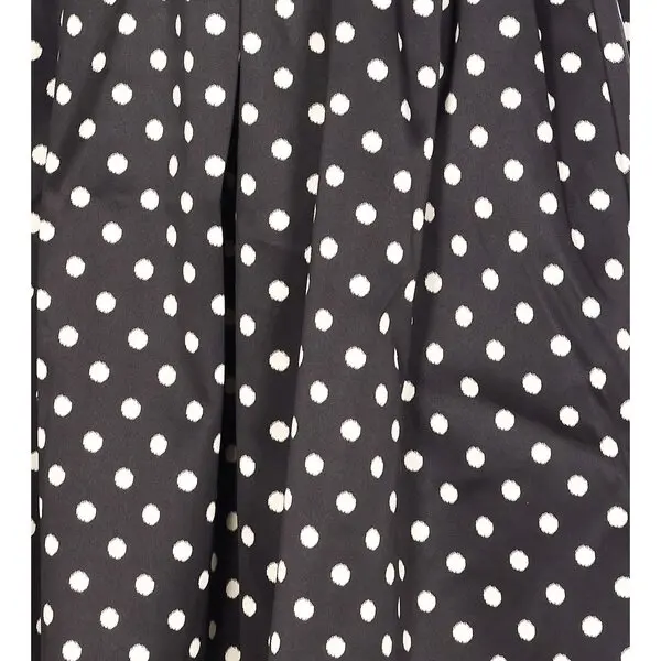 GANNI Polka Dot Satin Mini Dress With Bow Detail
