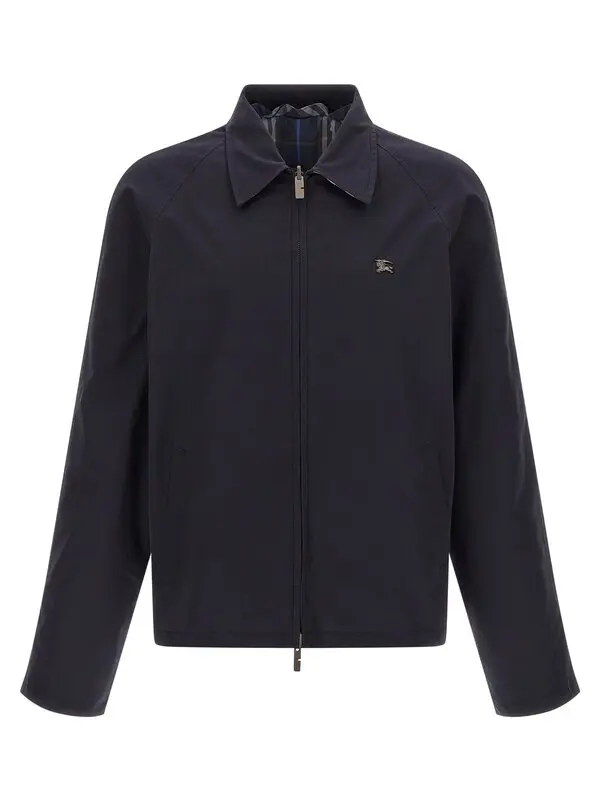 Burberry Reversible Jacket With Adjustable Hood - Blue